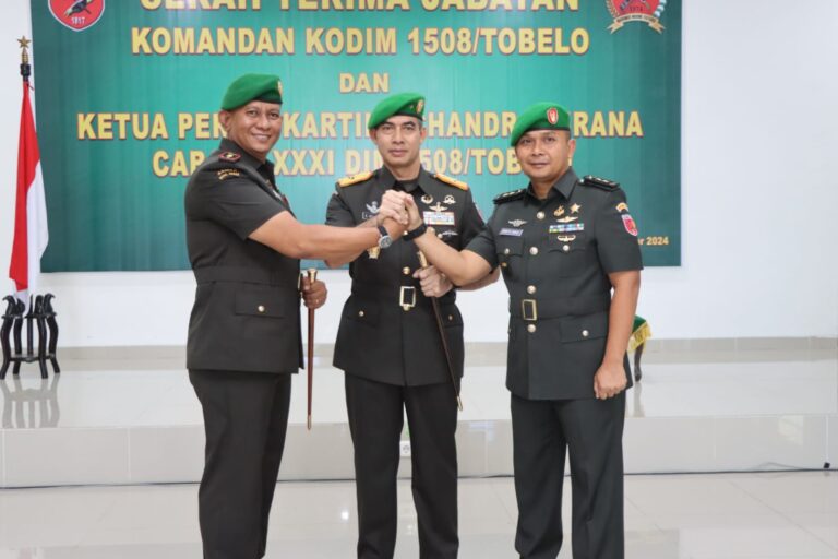 Tongkat Komando Kodim 1508/Tobelo Resmi Dipegang Letkol Inf Alex Donal ...